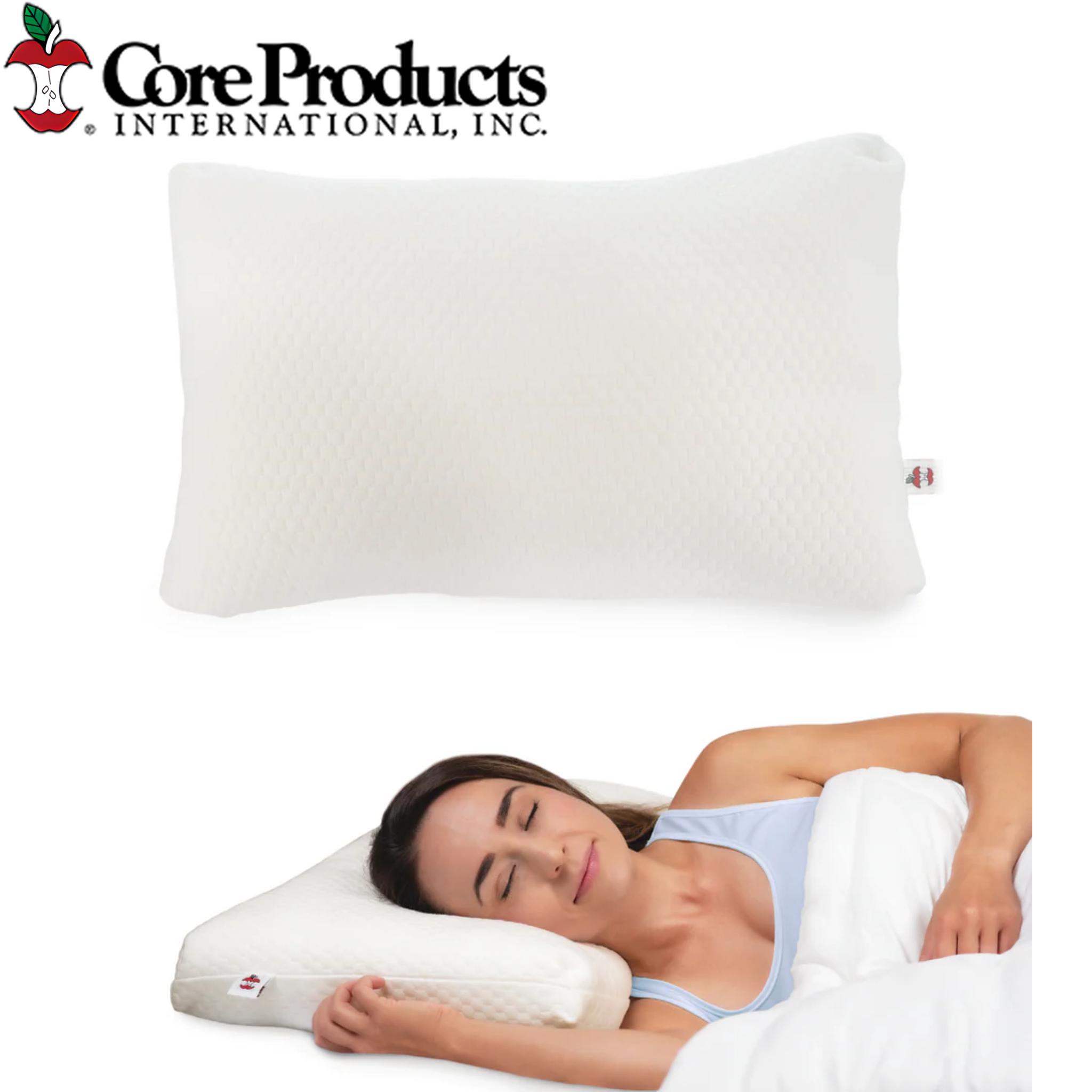 Core Products Adjust-A-Loft Fiber Adjustable Comfort Pillow with Cooli ...
